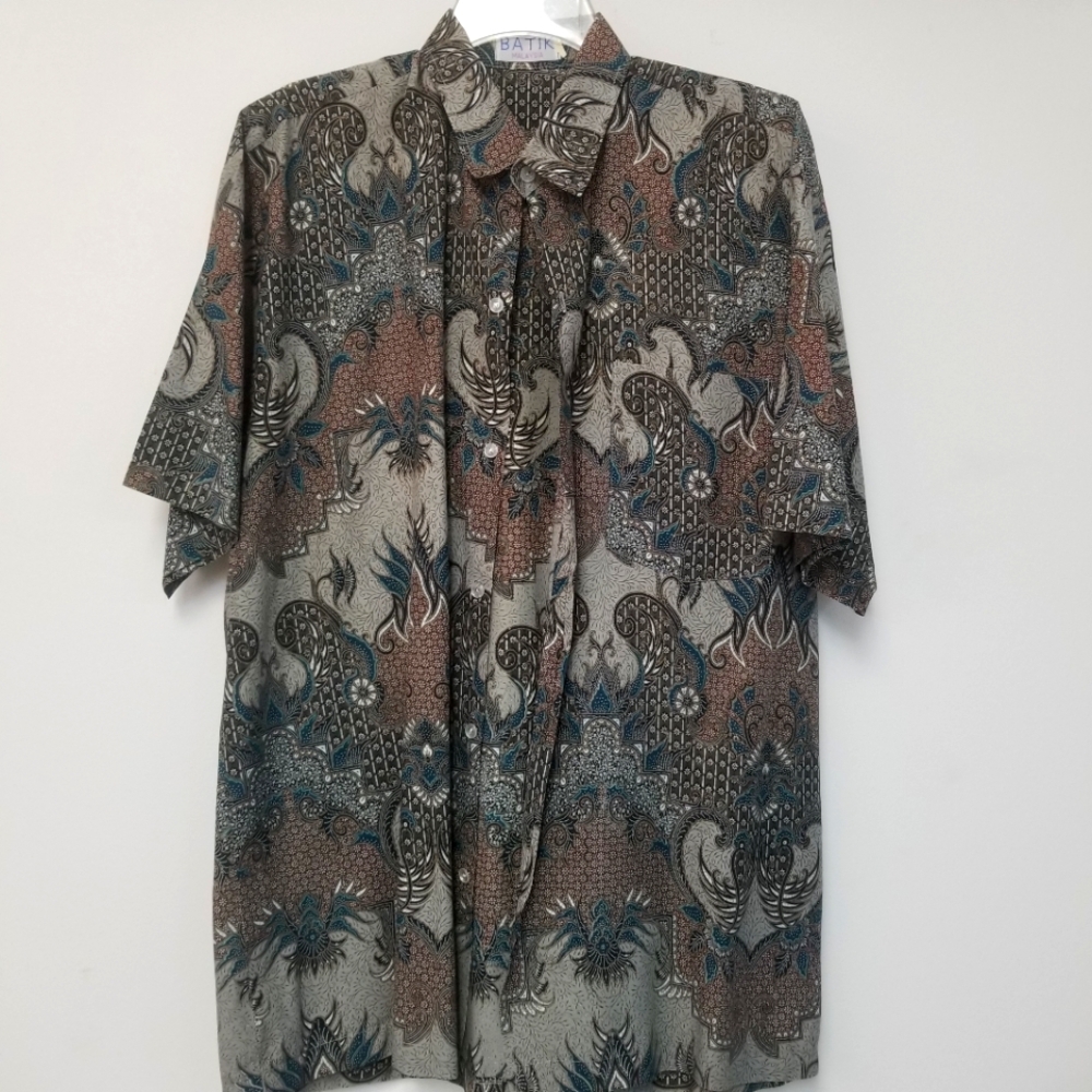 Batik Keris Multicolour Luxury Pattern Short Sleeve B… - Gem